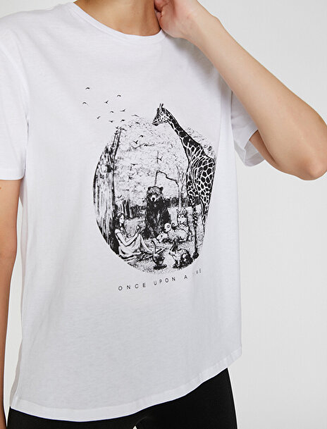 Koton Kadın Koton Love T-Shirt - Eva Karabudak Tasarımı