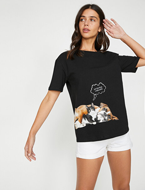 Koton Kadın Koton Love T-Shirt