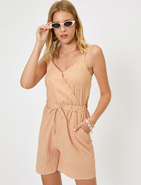 Koton Ole Genç Kız Kareli Tulum