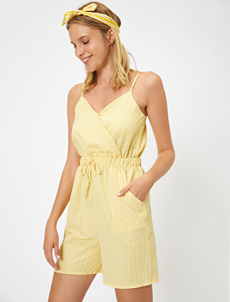 Koton Ole Genç Kız Kareli Tulum