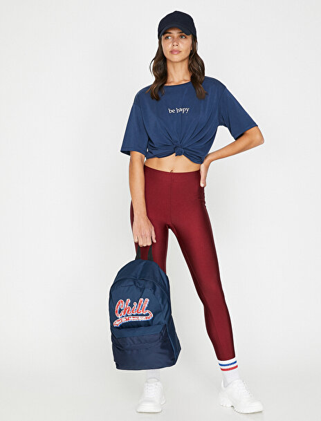 Koton Kadın Yazılı Baskılı Sırt Çantası