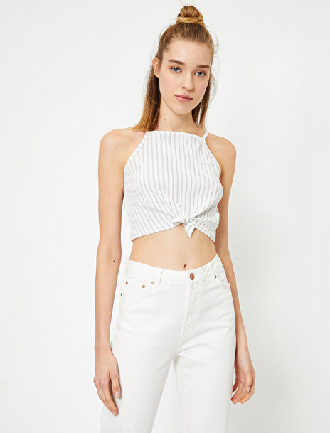 Koton Ole Genç Kız Askılı Kolsuz Çizgili Atlet