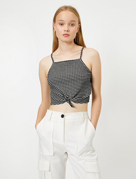 Koton Ole Genç Kız Kolsuz Askılı Crop Atlet Koton Ole Genç Kız Kolsuz Askılı Crop Atlet