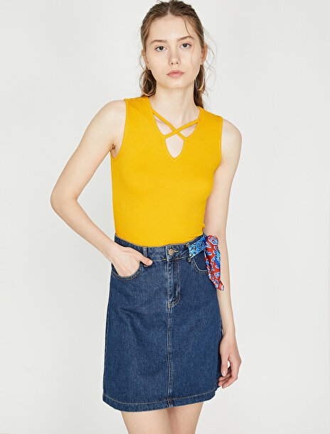 Koton Ole Genç Kız Yaka Detaylı Atlet Koton Ole Genç Kız Yaka Detaylı Atlet