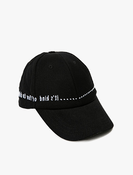 Koton Kadın Yazılı İşlemeli Şapka