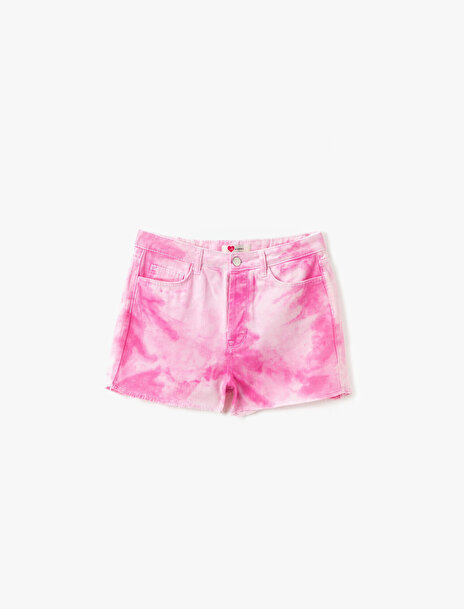 Koton Kadın  %100 Pamuk Desenli Jean Şort