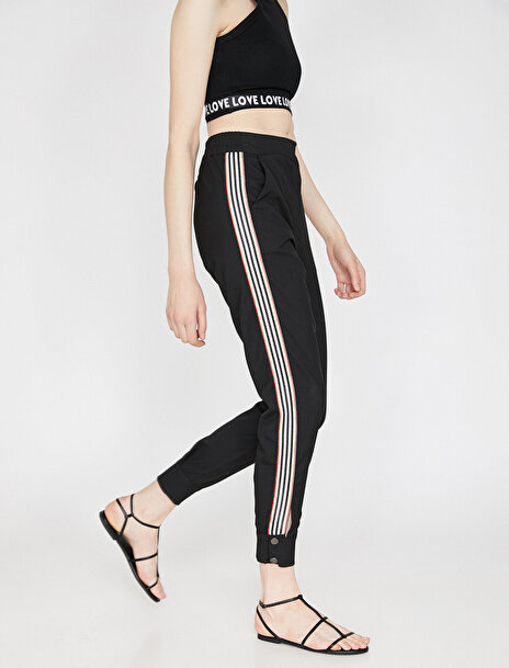 Koton Ole Genç Kız Şerit Detaylı Jogger  Pantolon