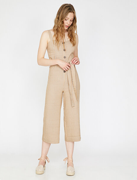 Koton Ole Genç Kız The Natural Look Jumpsuits - Doğal Dokulu Tulum Koton Ole Genç Kız The Natural Look Jumpsuits - Doğal Dokulu Tulum
