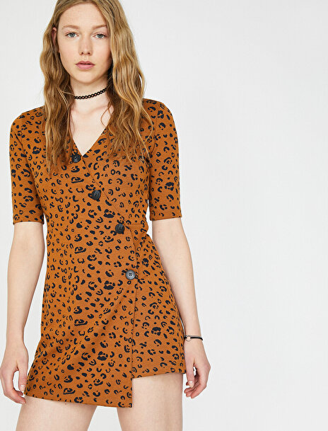 Koton Ole Genç Kız Leopar Desenli Tulum