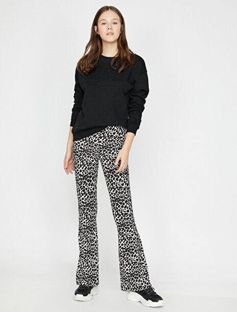 Koton Kadın Leopar Desenli Pantolon
