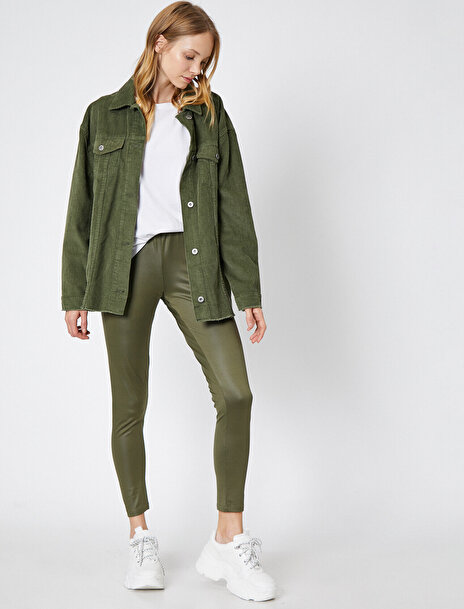 Koton Ole Genç Kız Deri Görünümlü Tayt