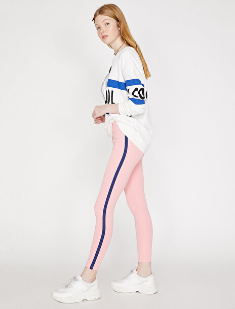 Koton Kadın Çizgili Tayt