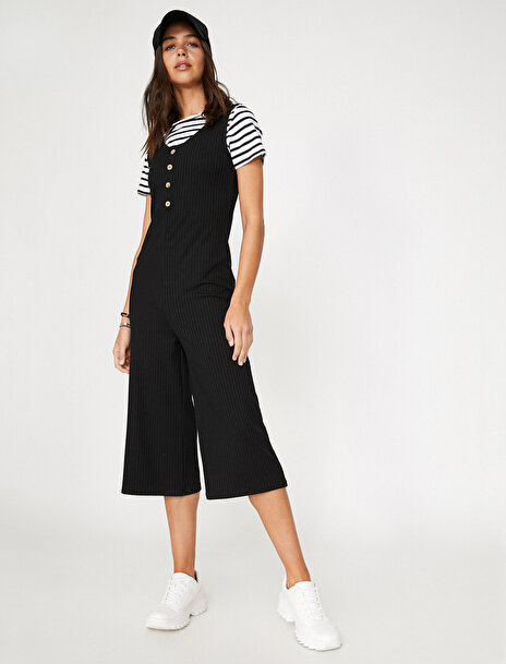 Koton Kadın Düğme Detaylı Tulum