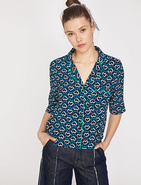 Koton Ole Genç Kız Desenli Gömlek