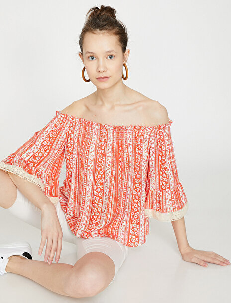 Koton Ole Genç Kız Omzu Açık Bluz