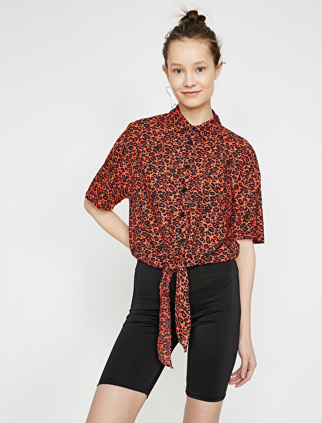 Koton Kadın Leopar Desenli Gömlek