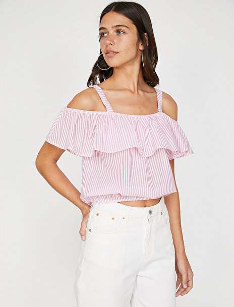 Koton Ole Genç Kız Omzu Açık Bluz