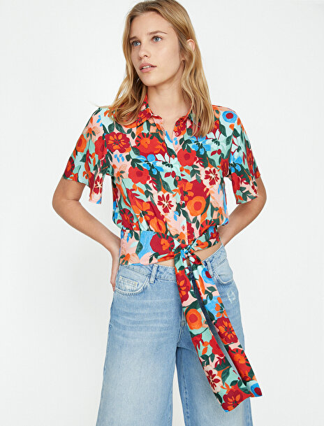 Koton Kadın Çiçekli Bluz Koton Kadın Çiçekli Bluz