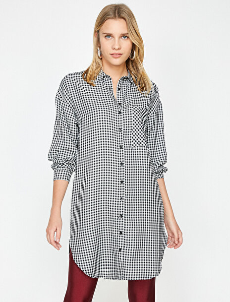 Koton Kadın Kareli Tunik