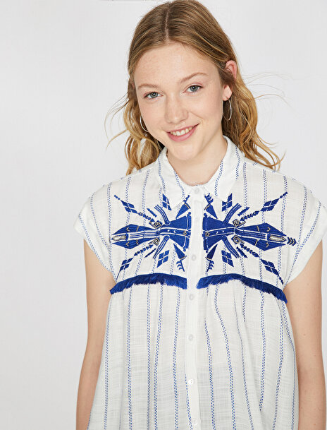 Koton Kadın İşlemeli Bluz