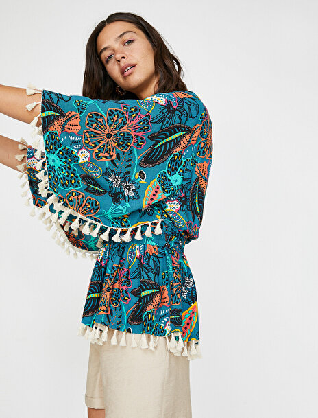 Koton Kadın Çiçek Desenli Bluz