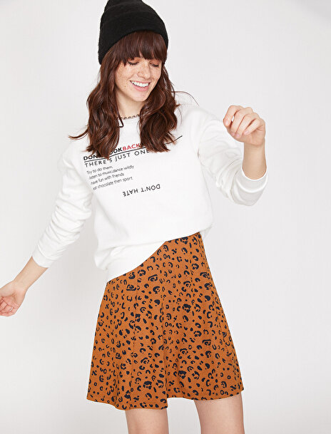 Koton Ole Genç Kız Leopar Desenli Etek