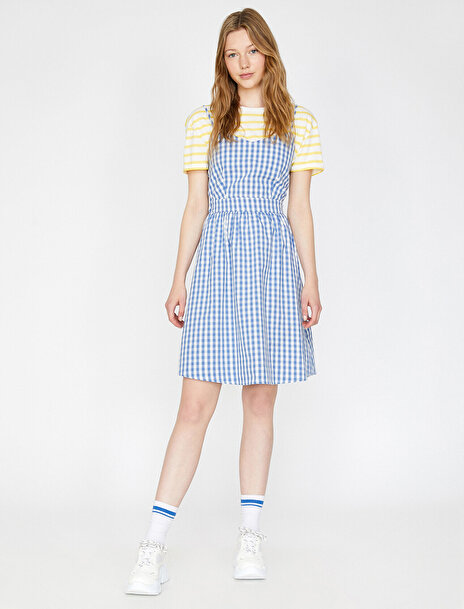 Koton Kadın Kareli Elbise