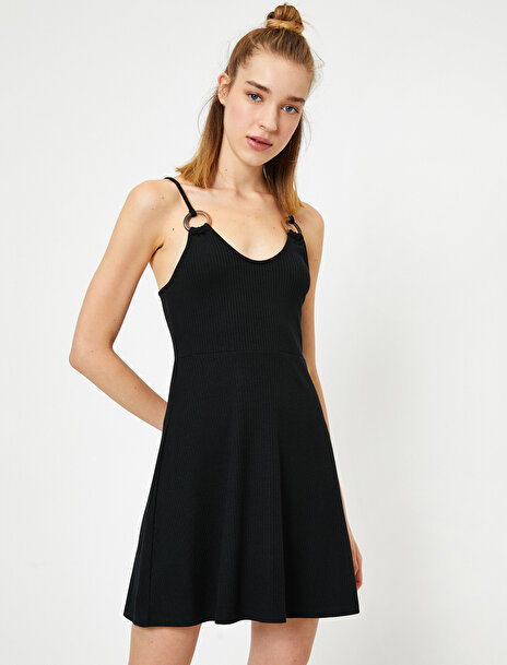 Koton Kadın Askılı Kolsuz Midi Elbise Koton Kadın Askılı Kolsuz Midi Elbise