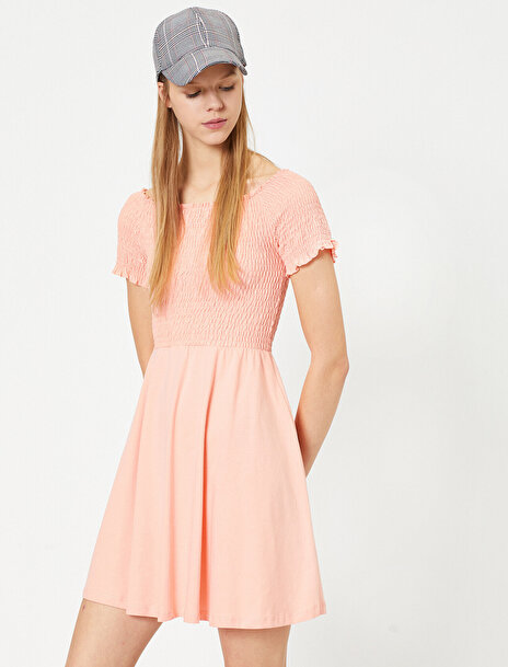 Koton Ole Genç Kız Geniş Yaka Elbise