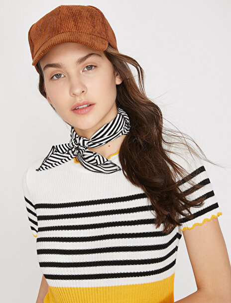 Koton Ole Genç Kız Çizgili Triko Kazak