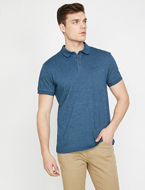 Koton Erkek Polo Yaka Metal Logo Detaylı Slim Fit Tişört Koton Erkek Polo Yaka Metal Logo Detaylı Slim Fit Tişört