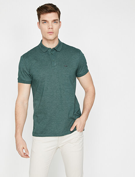Koton Erkek Polo Yaka Metal Logo Detaylı Slim Fit Tişört Koton Erkek Polo Yaka Metal Logo Detaylı Slim Fit Tişört