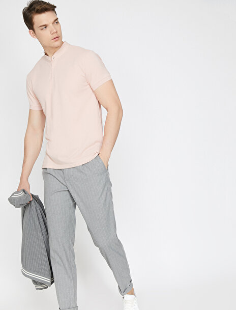Koton Erkek Hakim Yaka Basic Slim Fit Tişört Koton Erkek Hakim Yaka Basic Slim Fit Tişört