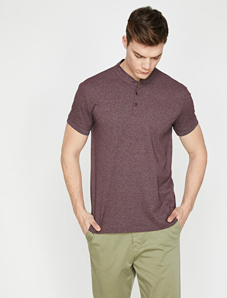 Koton Erkek Hakim Yaka Basic Slim Fit Tişört Koton Erkek Hakim Yaka Basic Slim Fit Tişört