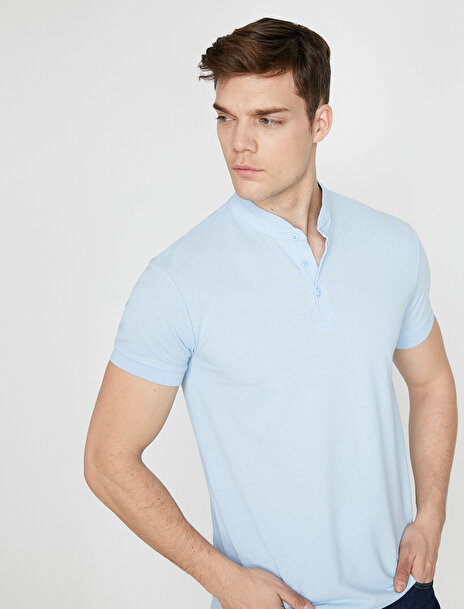Koton Erkek Hakim Yaka Basic Slim Fit Tişört Koton Erkek Hakim Yaka Basic Slim Fit Tişört