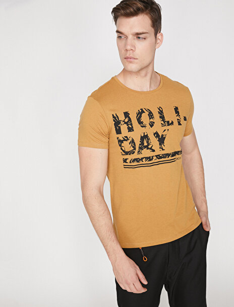 Koton Erkek Yazılı Baskılı T-Shrt