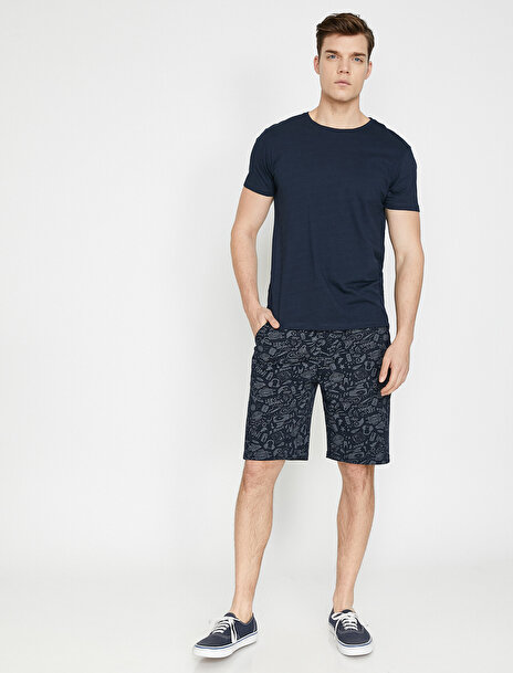 Koton Erkek Metraj Baskılı Cep Detaylı Şort Koton Erkek Metraj Baskılı Cep Detaylı Şort