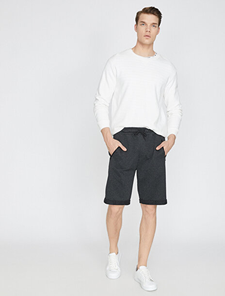 Koton Erkek Fermuarlı Cepli Beli Bağlamalı Şort