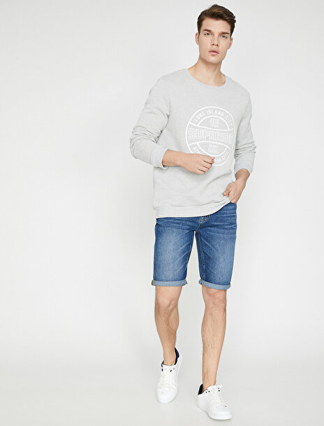 Koton Erkek Cep Detaylı Jean Şort