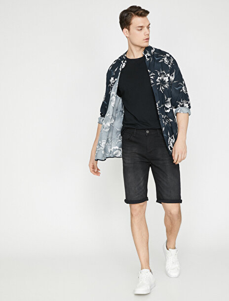 Koton Erkek Cep Detaylı Jean Şort