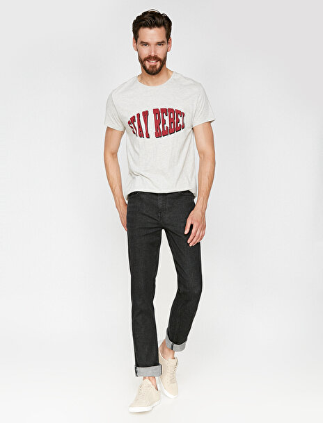 Koton Erkek Straight Fit Kot Pantolon - Mark Jean