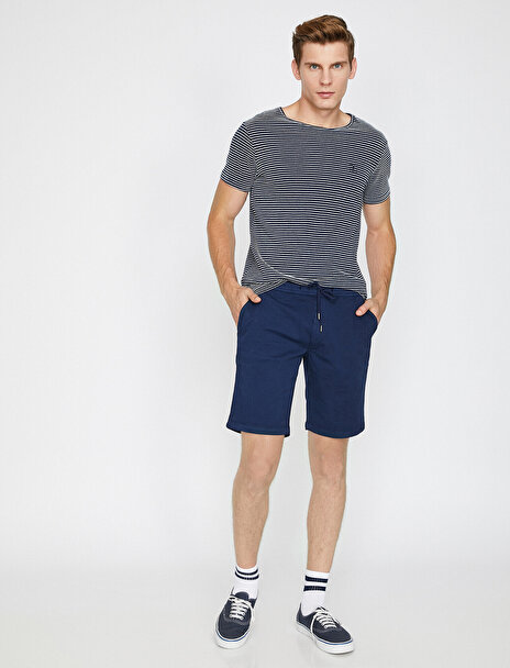 Koton Erkek Beli Bağlamalı ve Lastikli Skinny Fit Şort