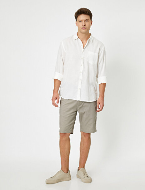 Koton Erkek Desenli Dokuma Şort