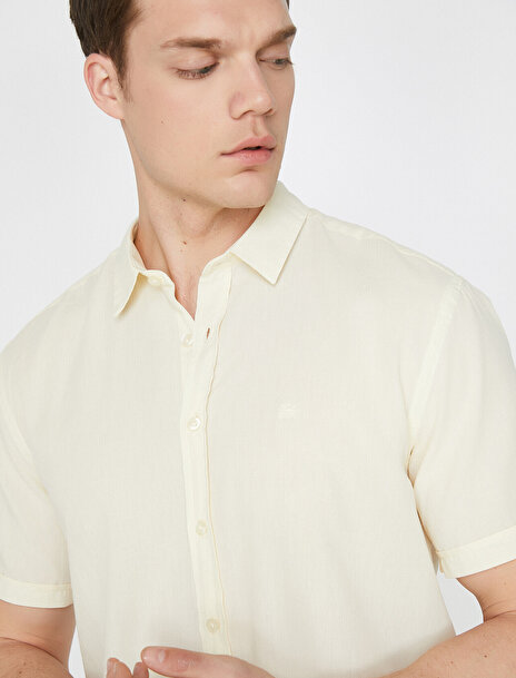 Koton Erkek Slim Fit Kısa Kollu Casual Gömlek