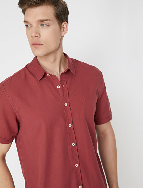 Koton Erkek Slim Fit Kısa Kollu Casual Gömlek