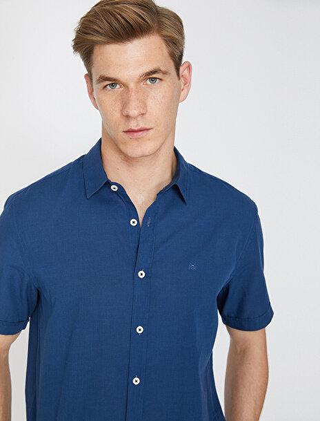 Koton Erkek Slim Fit Kısa Kollu Casual Gömlek