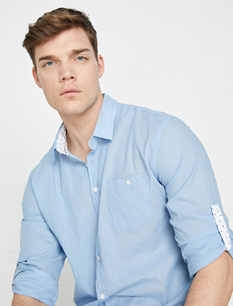 Koton Erkek Tek Cepli Uzun Kollu Casual Gömlek