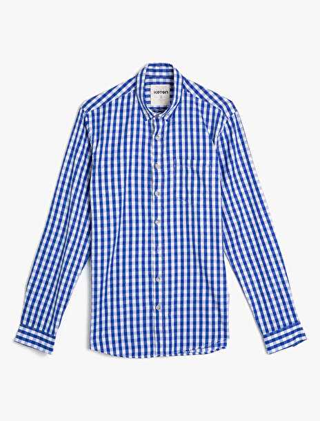 Koton Erkek Kareli Uzun Kollu Gömlek