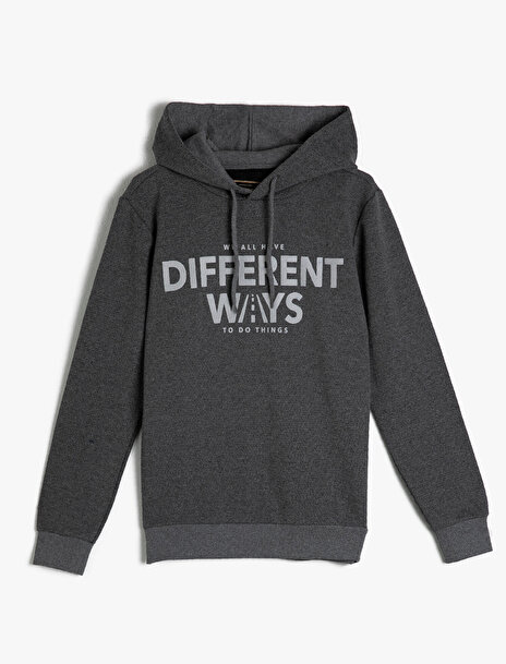 Koton Erkek Yazılı Baskılı Sweatshirt