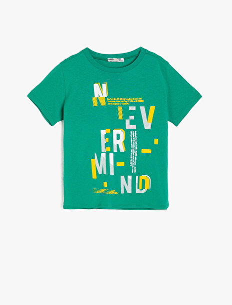 Koton Erkek Çocuk Yazı Baskılı T-Shirt